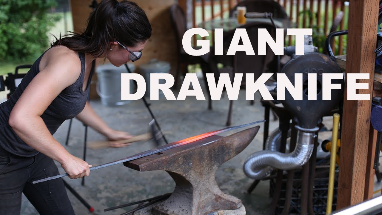Watch me create a 3-foot drawknife! 🔥