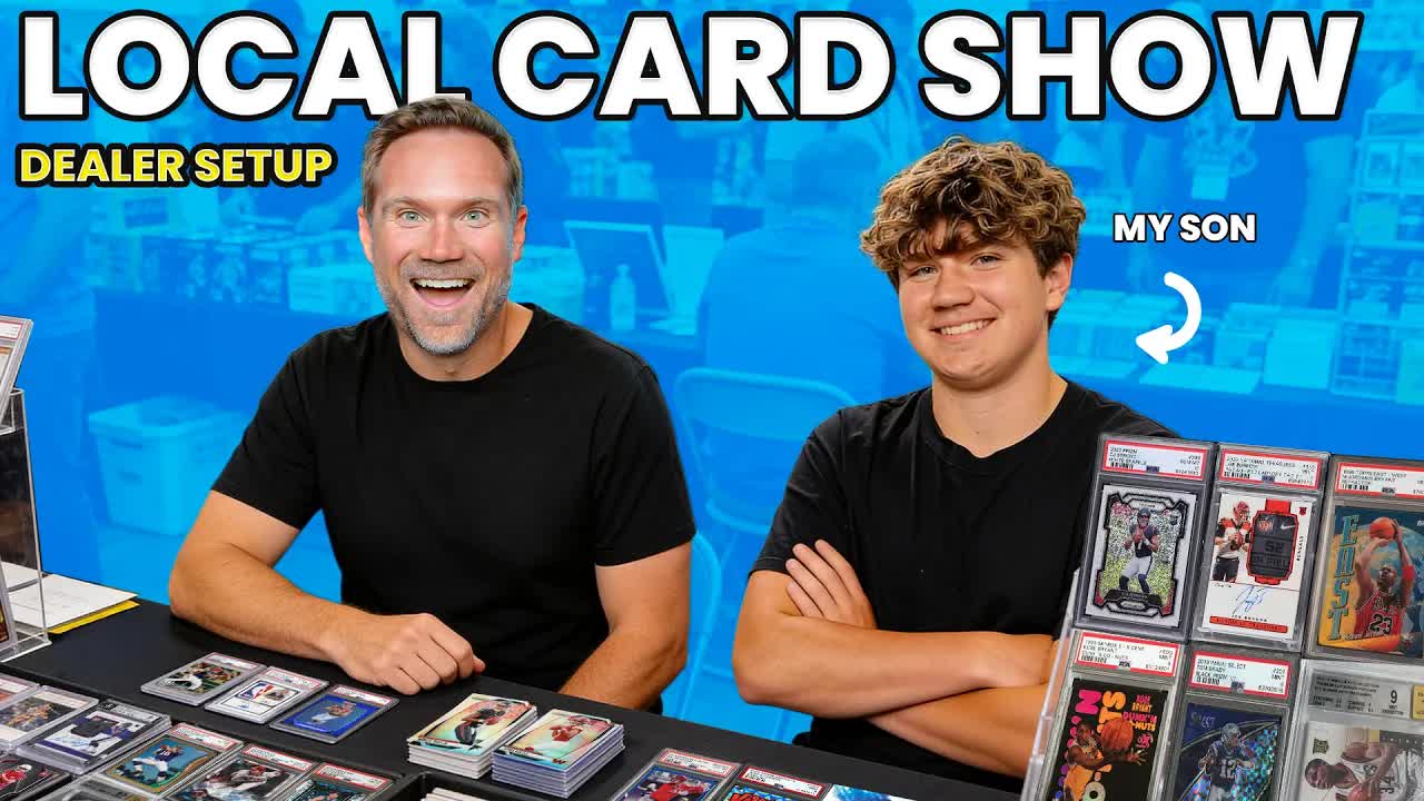 I set up as a card dealer with my son!