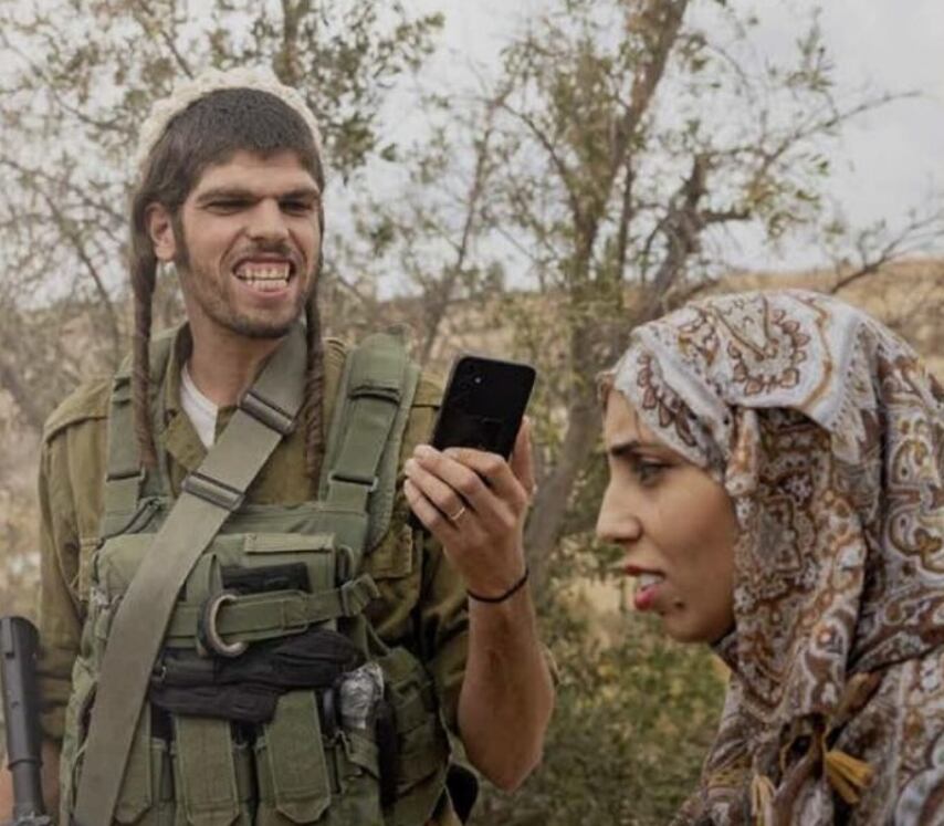 Armed Israeli settler, scared Palestinian woman: Italian cover sparks ...