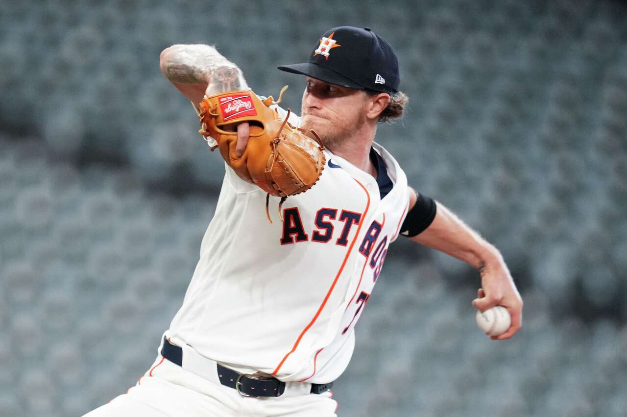 Houston Astros closer Josh Hader faces first live hitters since biceps ...