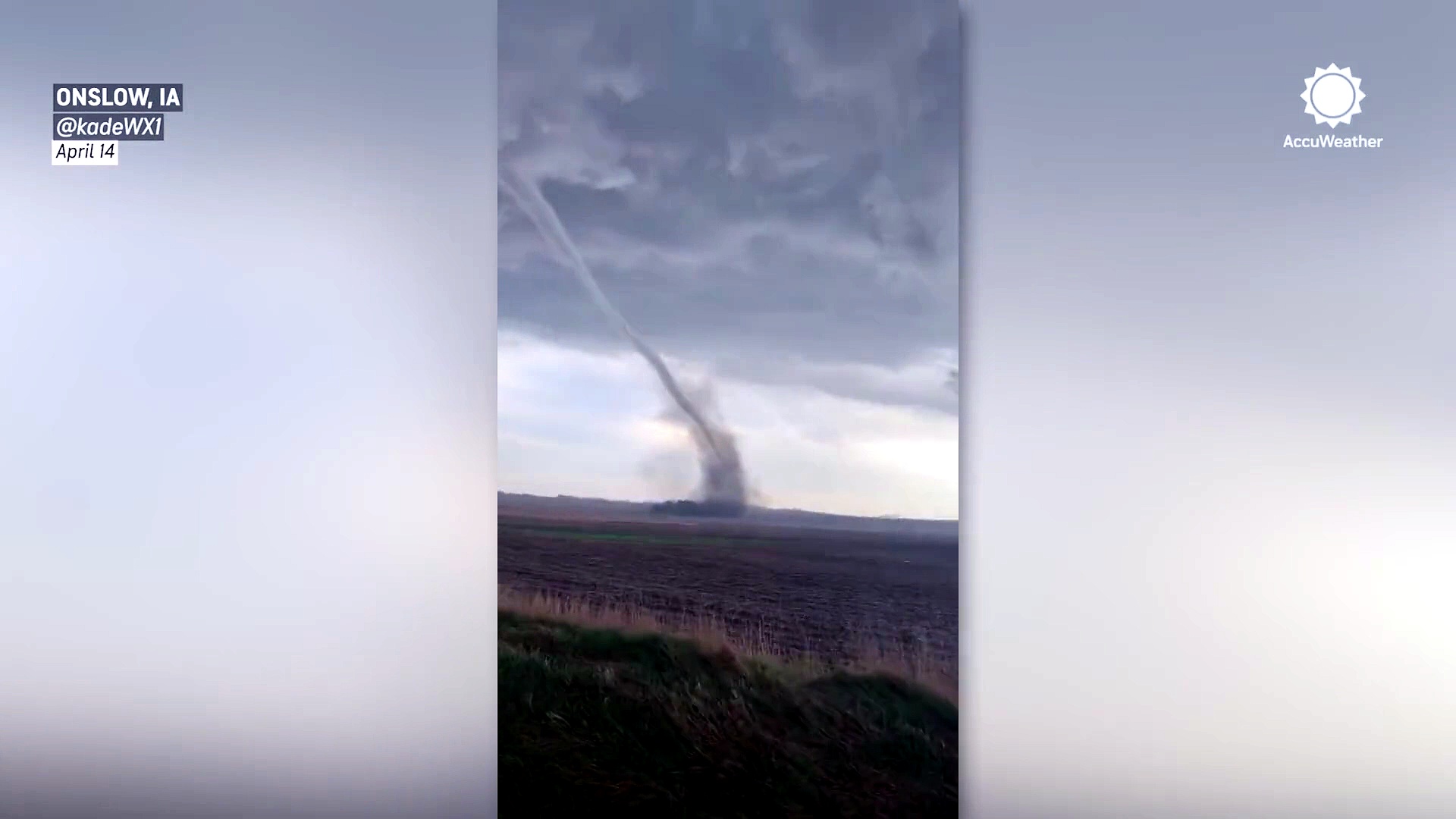 Storm chasers record themselves with 'career tornado' in Iowa