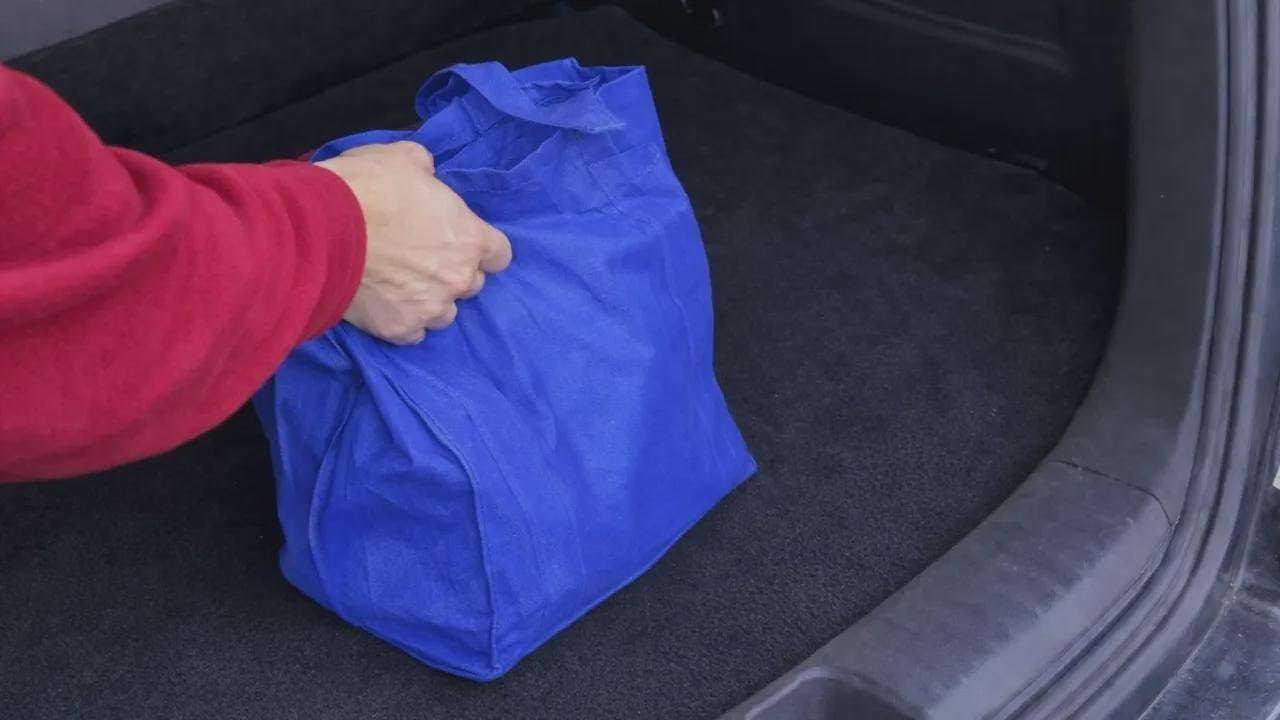 Elle recycle son sac de courses et transforme l'organisation à la maison!