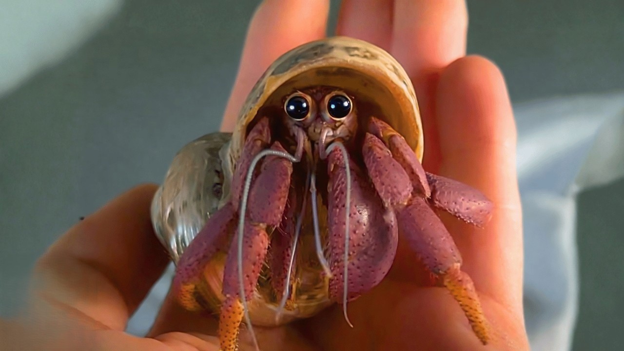 Rescued hermit crabs were too scared to come out - until they finally ...