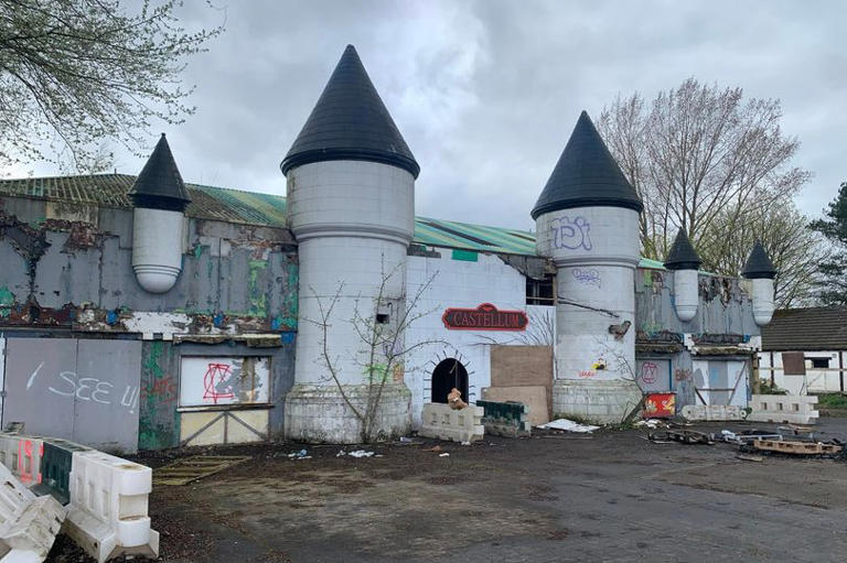 Families saddened as fire rips through remaining castle building at the ...