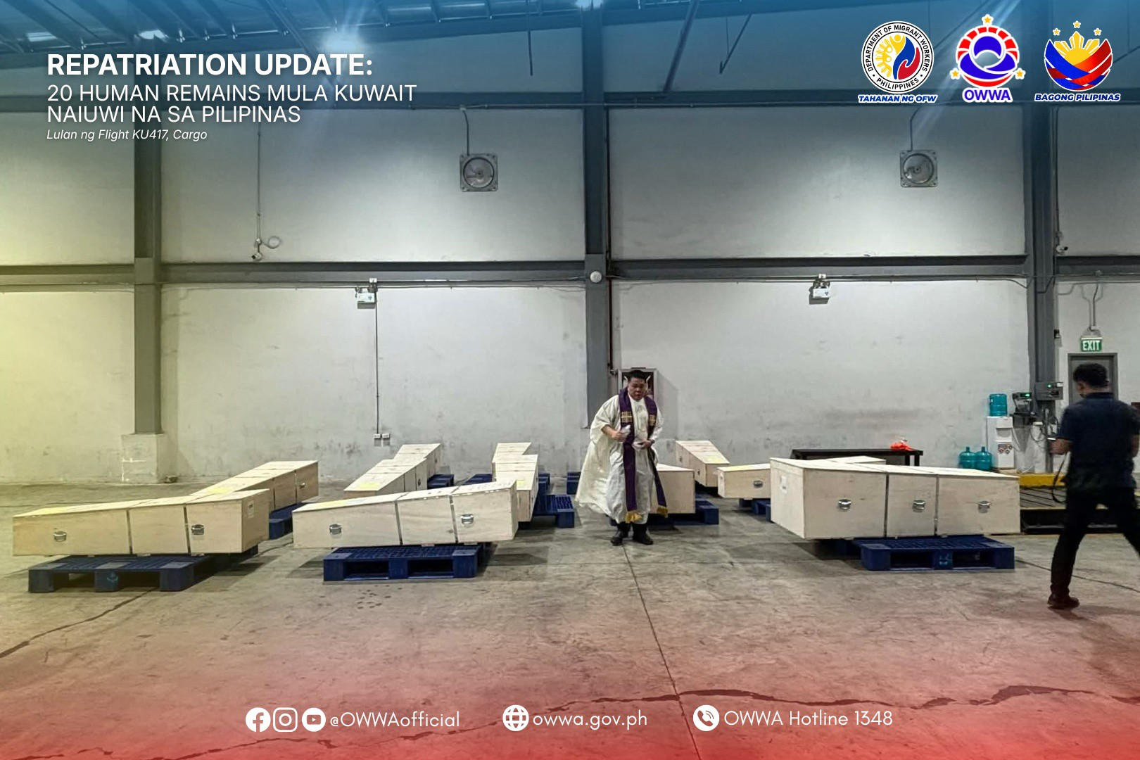OWWA: 321 Filipinos, 20 OFW remains arrive from Kuwait