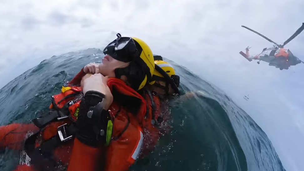 Watch the US Coast Guard pull a survivor from violent ocean waves - "No ...