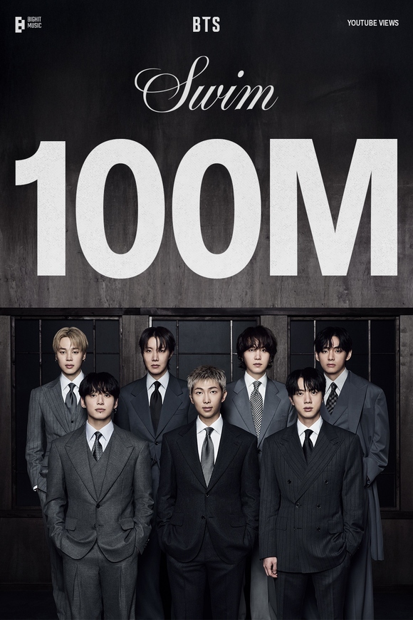 BTS、新曲「SWIM」ミュージックビデオの再生回数が1億回を突破