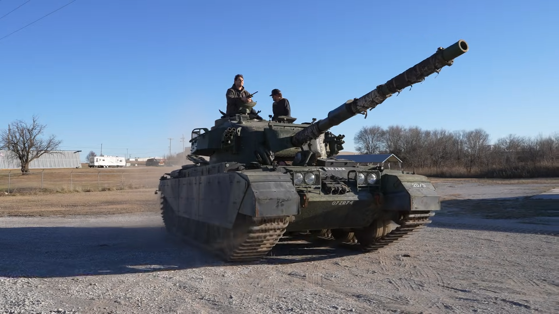 Is this legal? He bought a tank to destroy everything in his way