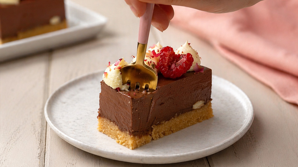 Homemade chocolate cake with creative designs