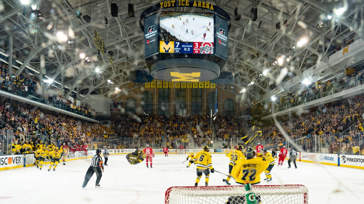 Iconic college arena suffers roof damage during severe storm