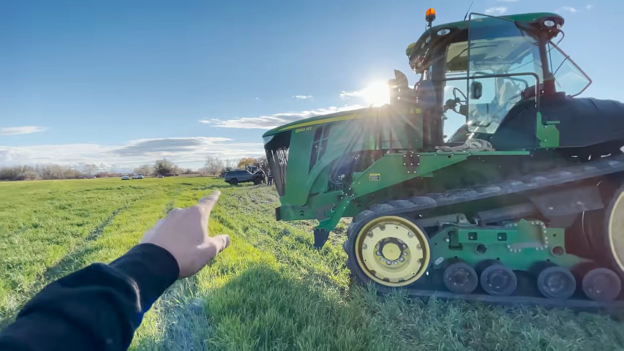 Can this huge John Deere tractor recover a totally swamped 5 ton Army ...