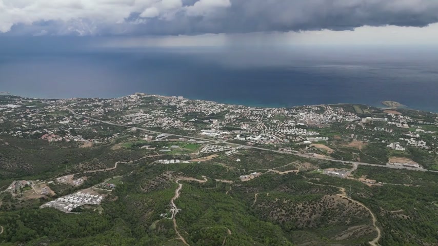 St. Hilarion Castle, Cyprus: Drone views of Kyrenia peaks