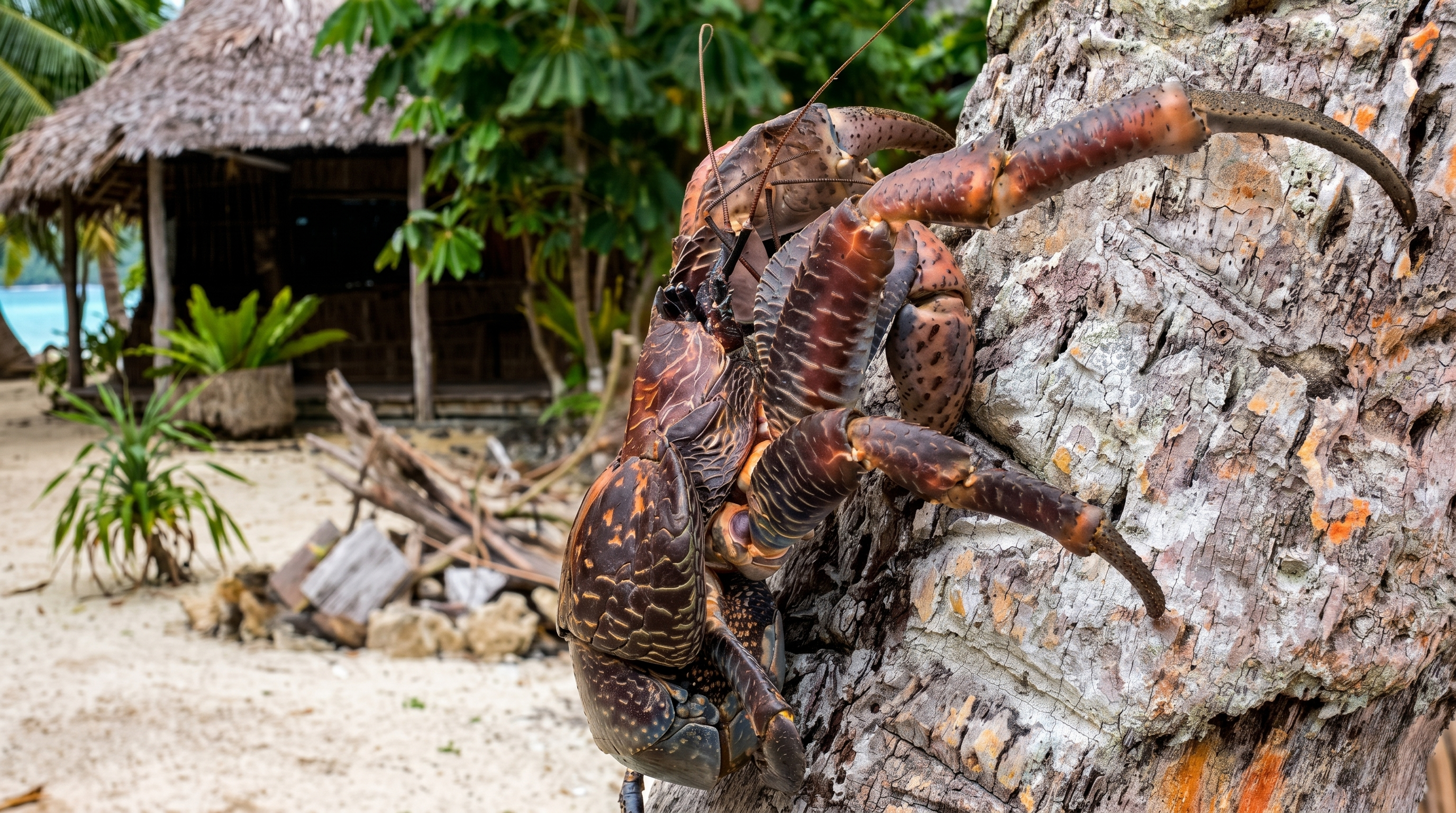 Watch what happens when a coconut crab tears into its prey with massive ...