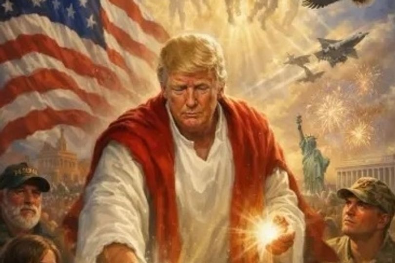 Trump says 'God is playing his Trump card' as he posts himself with ...