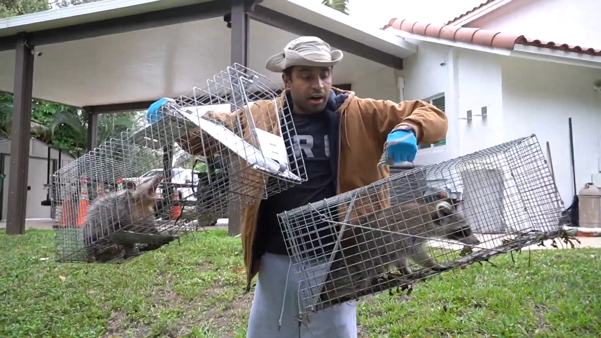 He flipped the cage and we finally caught him