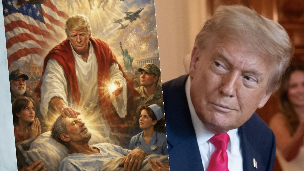 Trump doubles down on "Jesus Trump" image