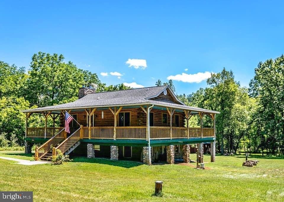 2006 log cabin retreat in Luray, Virginia, featuring a riverfront oasis ...