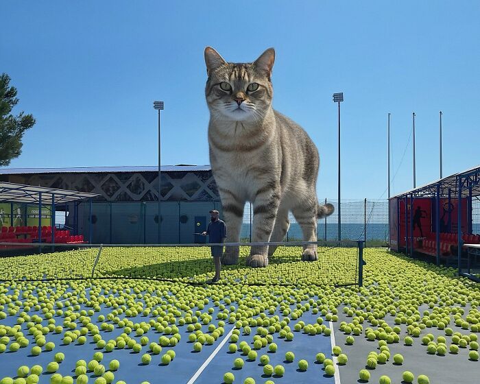 26 pics from a giant cat photoshop series you need to see