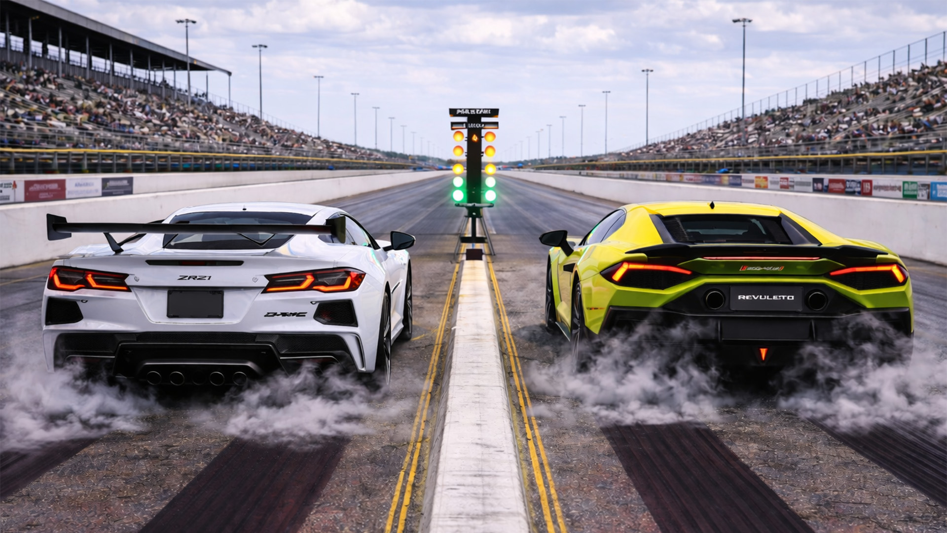 2025 Chevrolet Corvette ZR1 vs Lamborghini Revuelto drag race