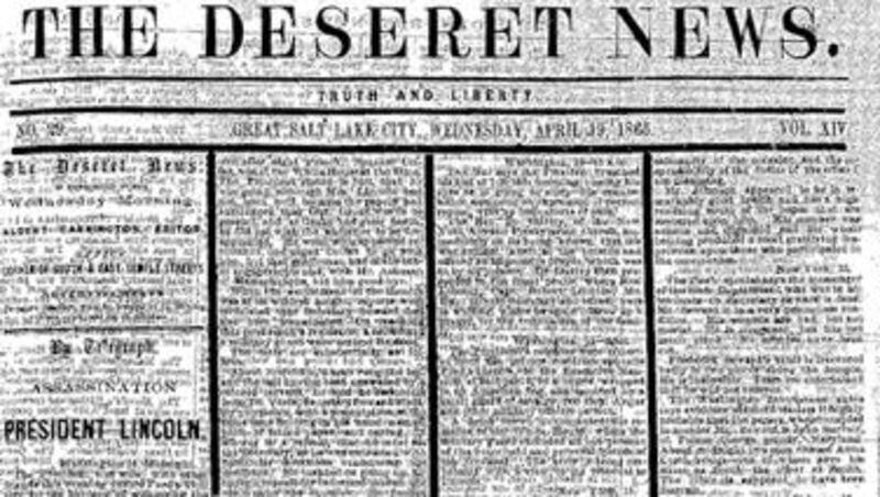 Deseret News archives: Nation mourned after President Lincoln’s death ...