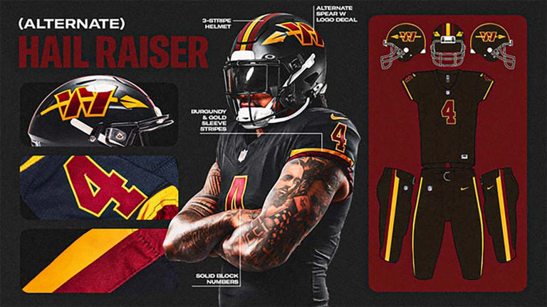 Washington Commanders unveil new 2026 uniforms, debut 'Hail Raiser ...