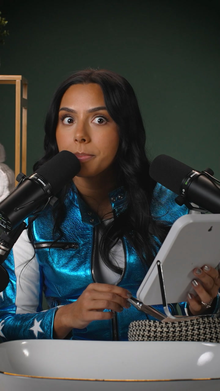 How Michelle Khare's brows stayed perfect while clinging to the side of ...