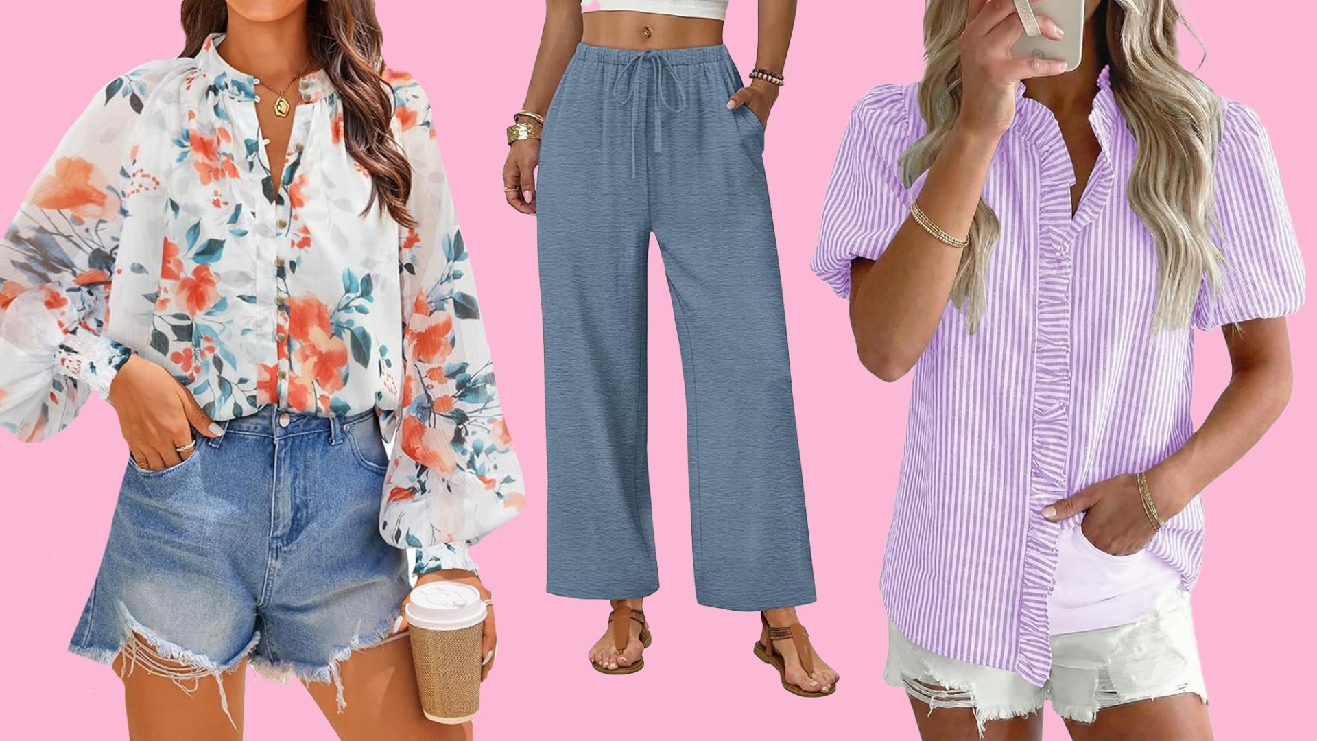 These loose, slimming pieces nail Santorini style - starting at $6