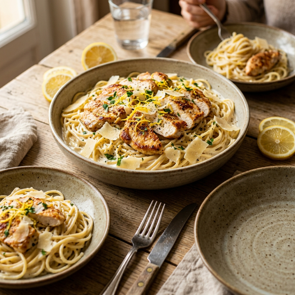 Ces spaghettis crémeux et escalopes au citron font le buzz : la recette ...