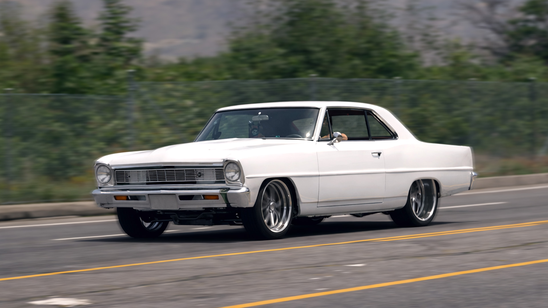 Modified Chevy Nova SS driving experience with raw power