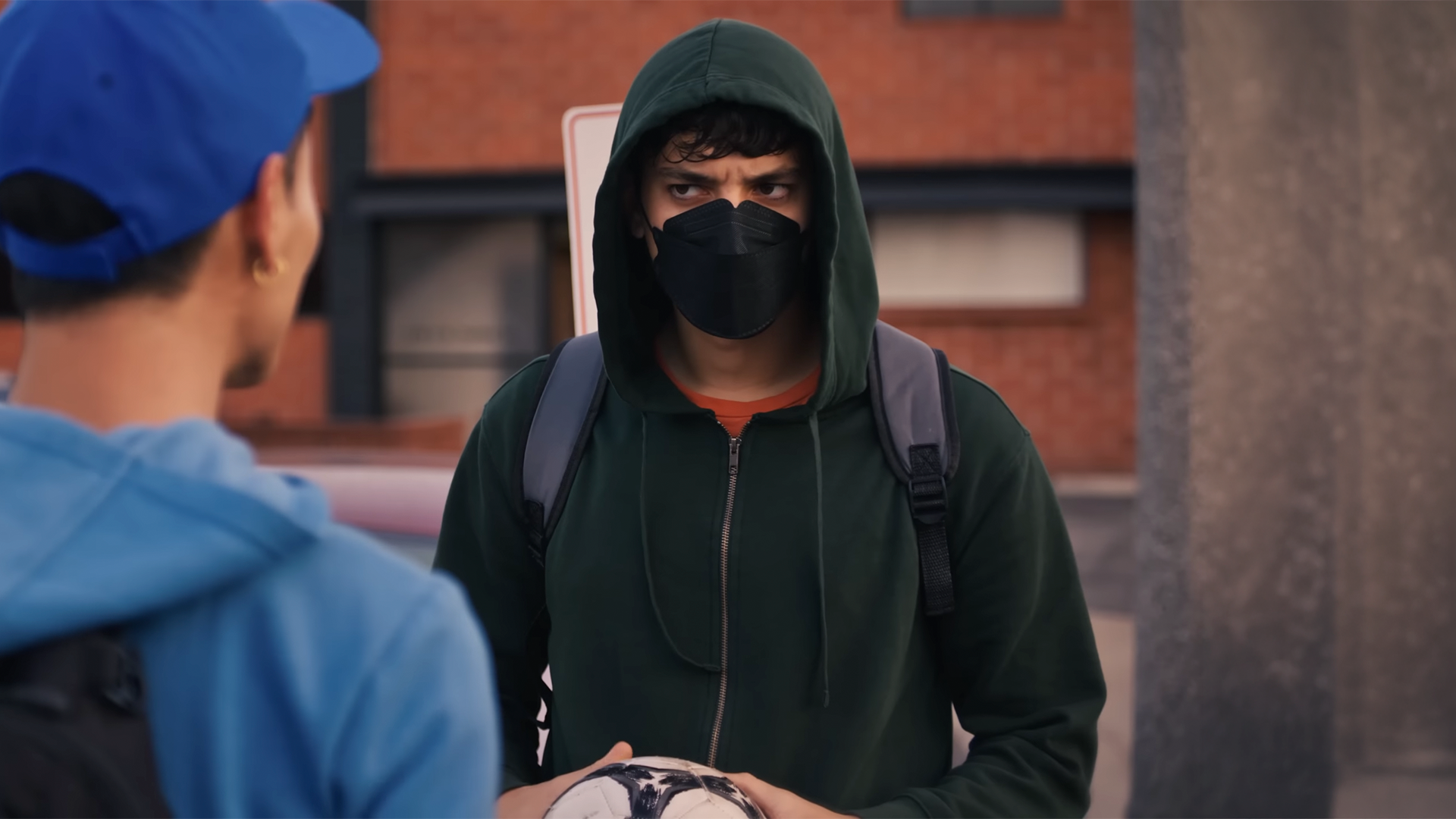 Famous boy too handsome to show face