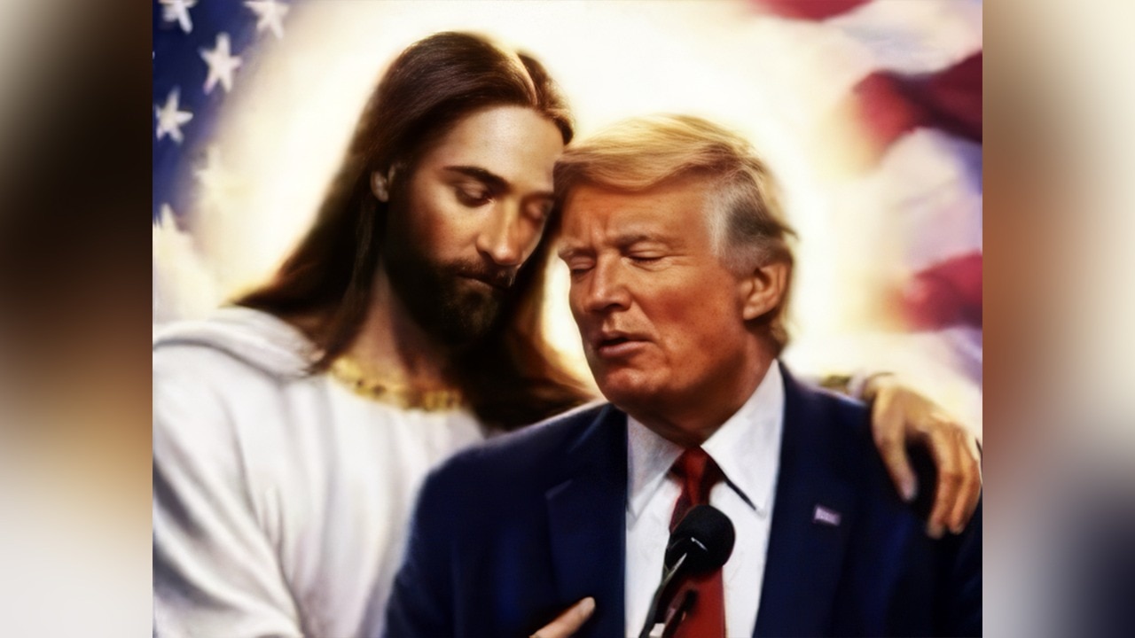 Trump now posts AI image of himself with Jesus Christ, taunts haters