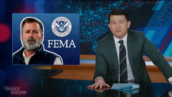 The Daily Show host points out gaping hole in Trump's FEMA goon's crazy ...