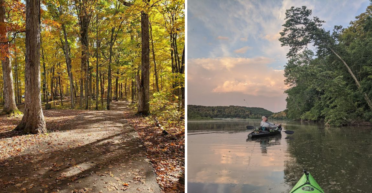 The scenic Indiana park where quiet forest loops lead to peaceful lake ...