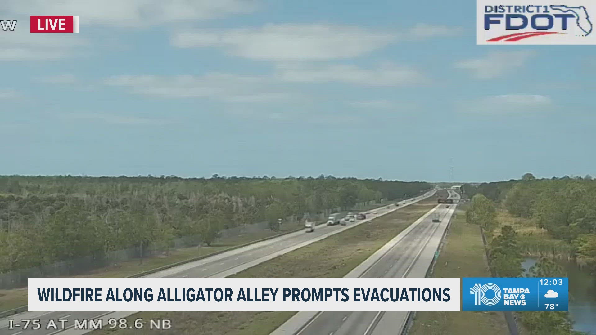 Wednesday afternoon Alligator Alley fire update