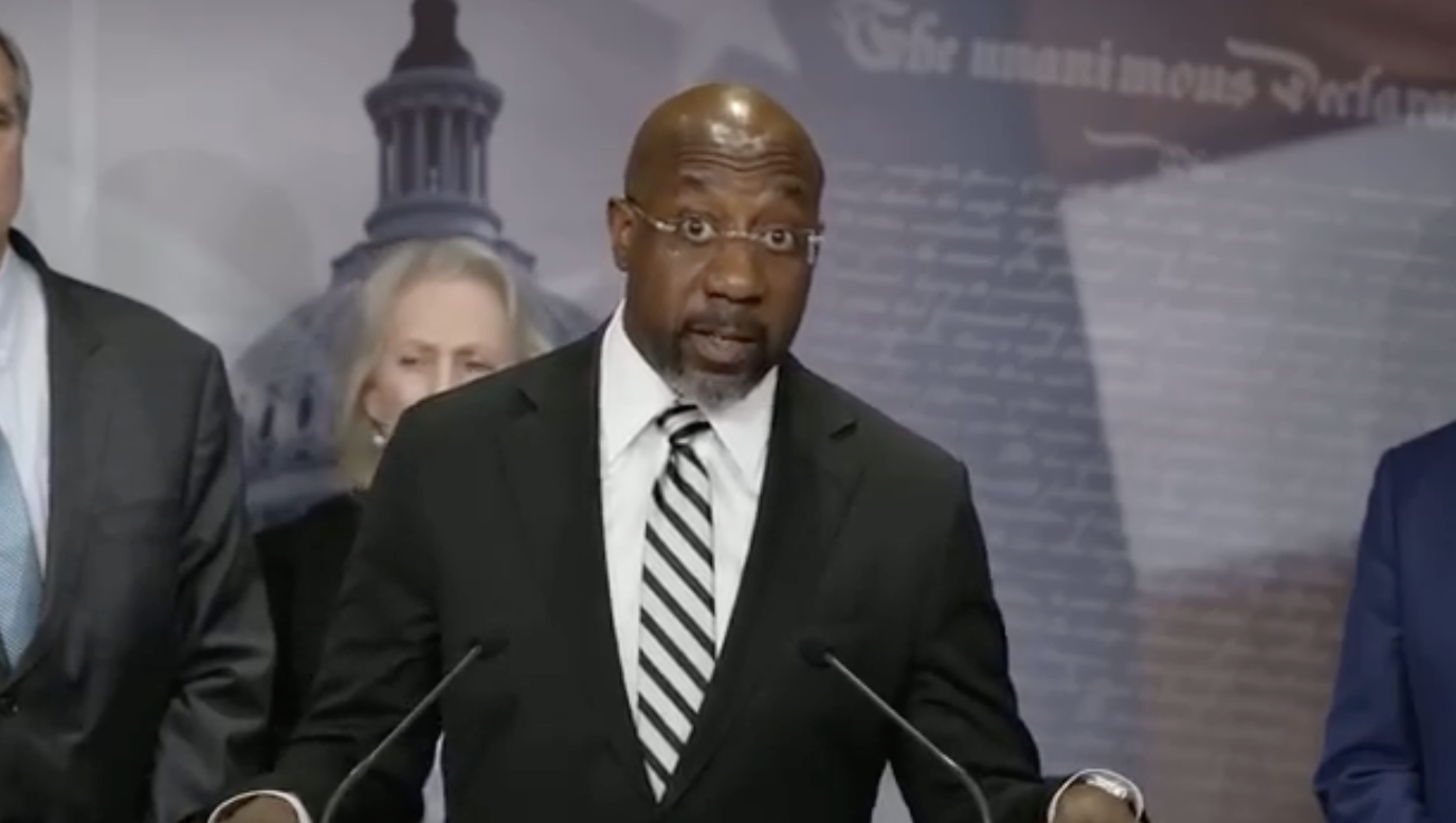 'He is a warmonger president': Raphael Warnock tears into Trump's war ...