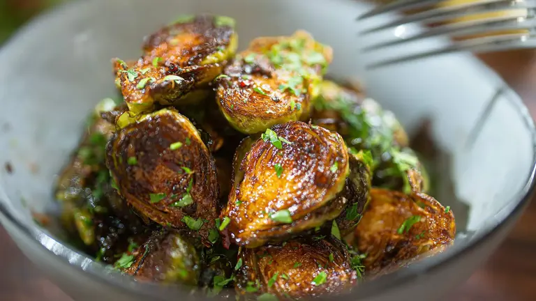 Pan-roasted Brussels sprouts