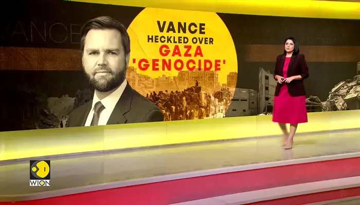 US vice president JD Vance heckled at Turning Point USA event