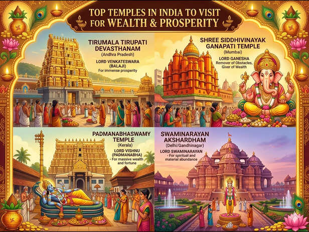 Temples across India believed to attract wealth and abundance