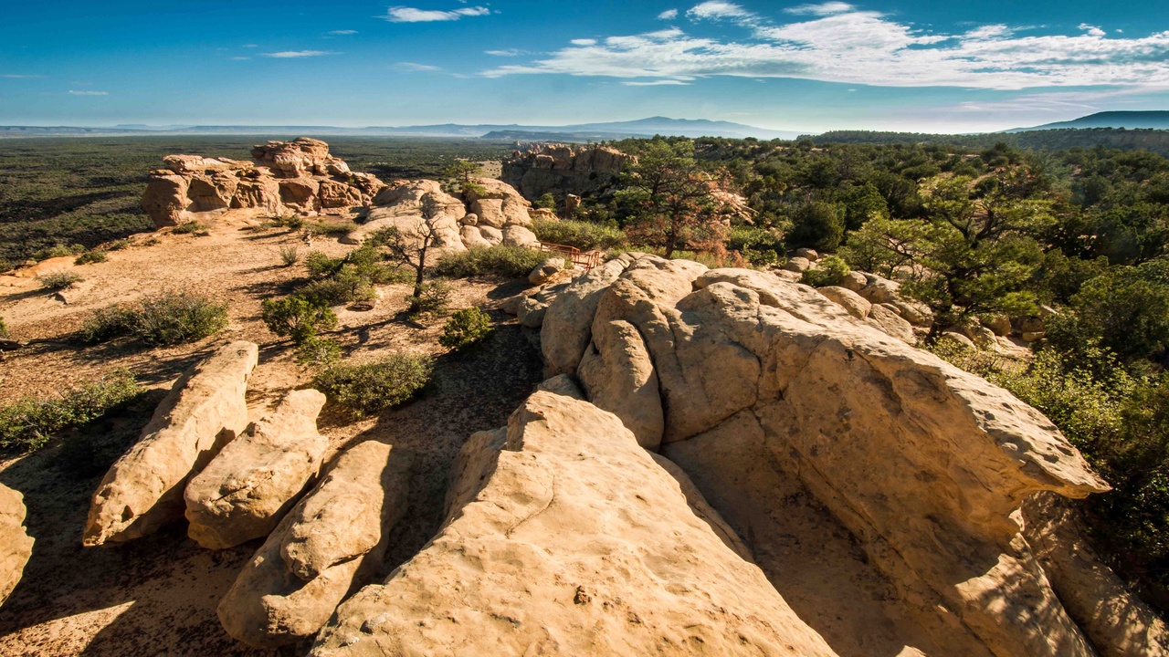 80 miles from Albuquerque, New Mexico has a lava field that looks like ...