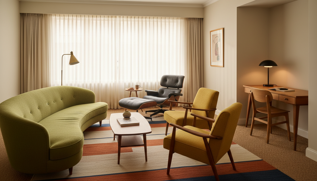 The 1950s living room layout making a comeback