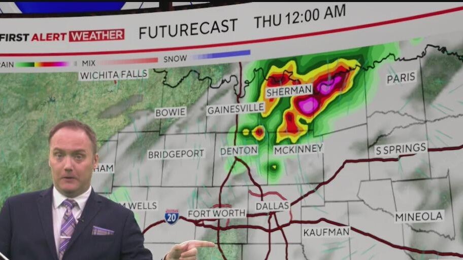 Severe storms developing west of DFW with hail and wind threat