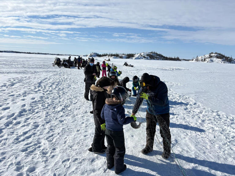 Yellowknife Grade 4 students get on the land experience net fishing ...