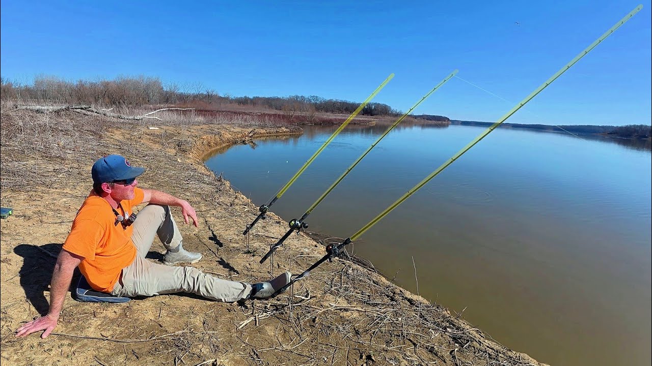Spring fishing from the shore