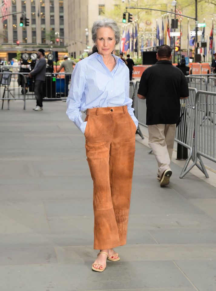 Andie MacDowell ditches her signature voluminous curls for a casual new ...