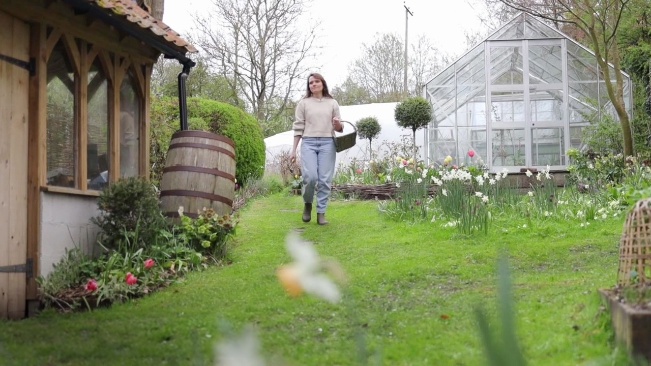 Inside an English countryside cottage with a dream garden