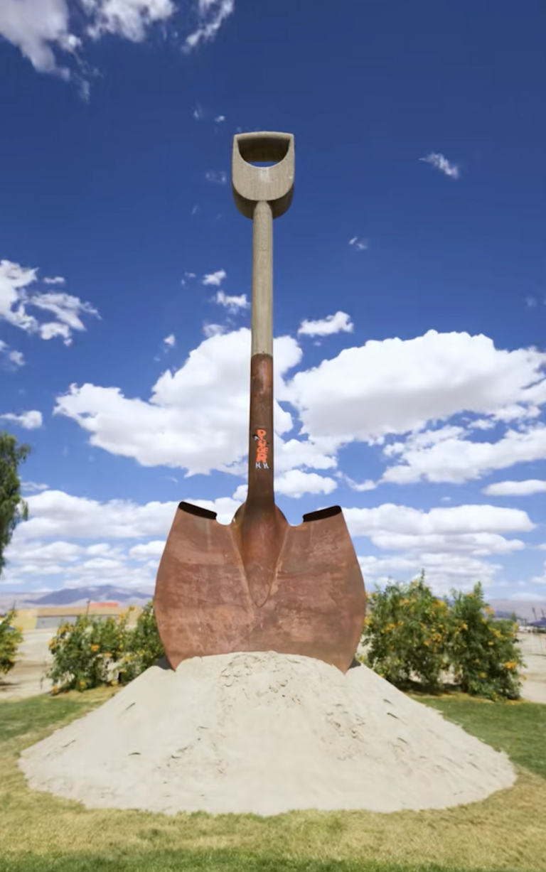 Giant 50-foot shovel in California goes viral as Tom Cruise movie ...