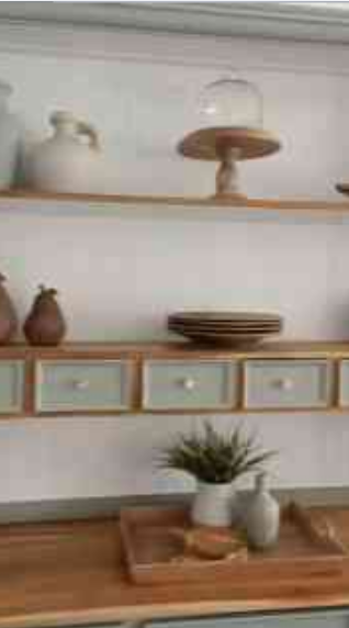 This hutch dresser transformation turned out huge