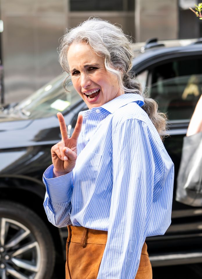 Andie MacDowell ditches her signature voluminous curls for a casual new ...