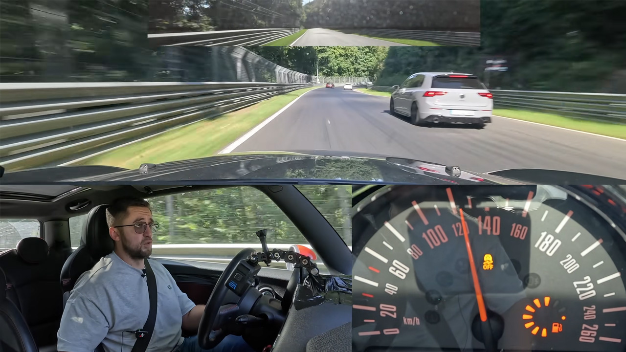 240 HP Mini JCW battles chaos on Nürburgring race track
