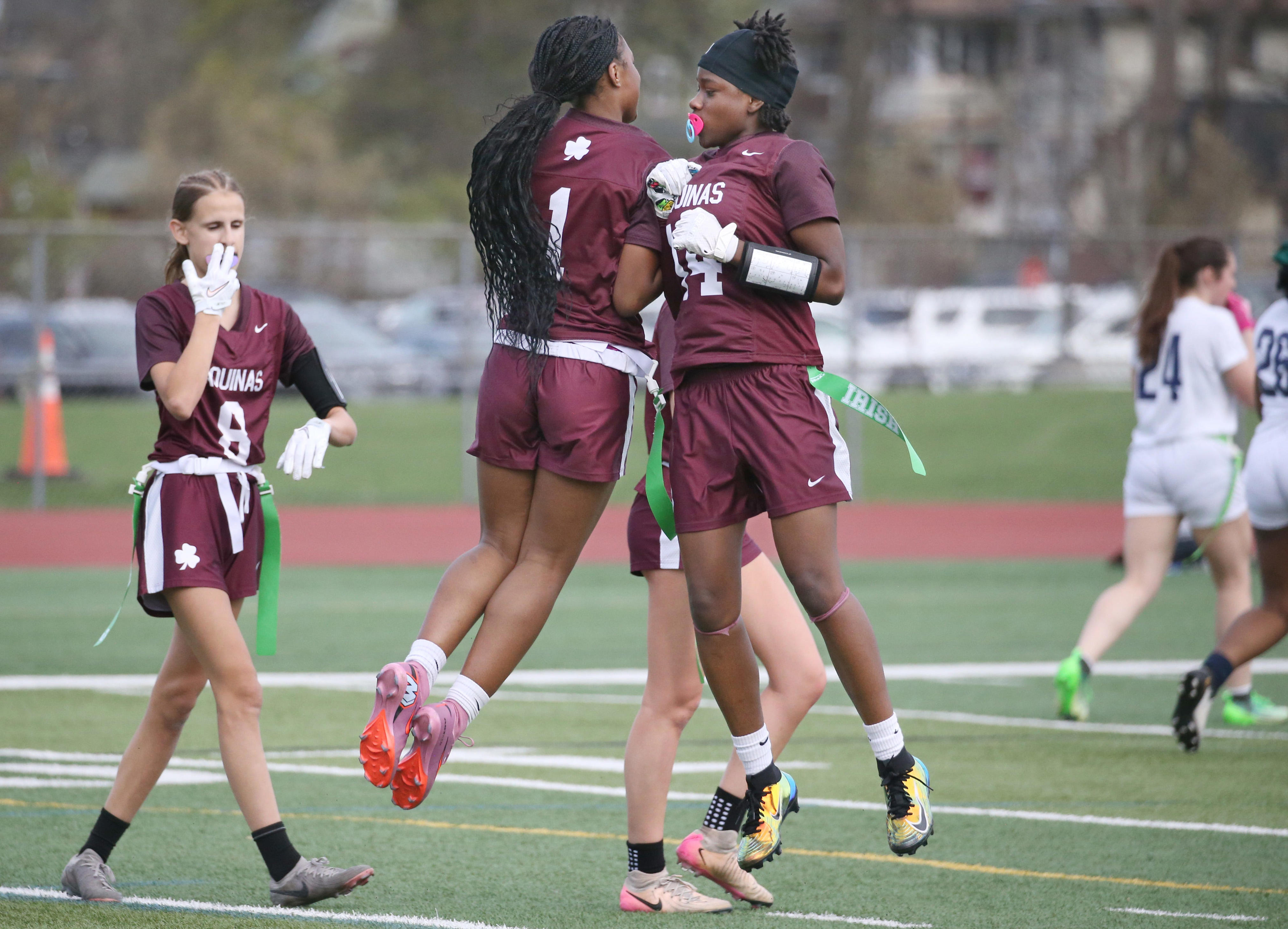 Aquinas vs Hornell score, updates from Section V flag football title game